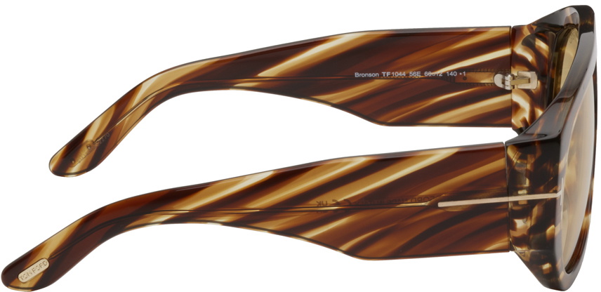 TOM FORD Brown & Transparent Bronson Sunglasses TOM FORD