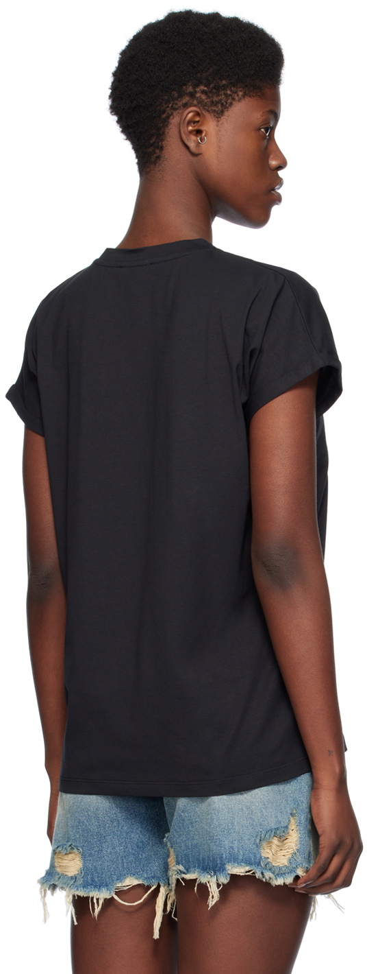 Balmain Black Flocked T-Shirt Balmain