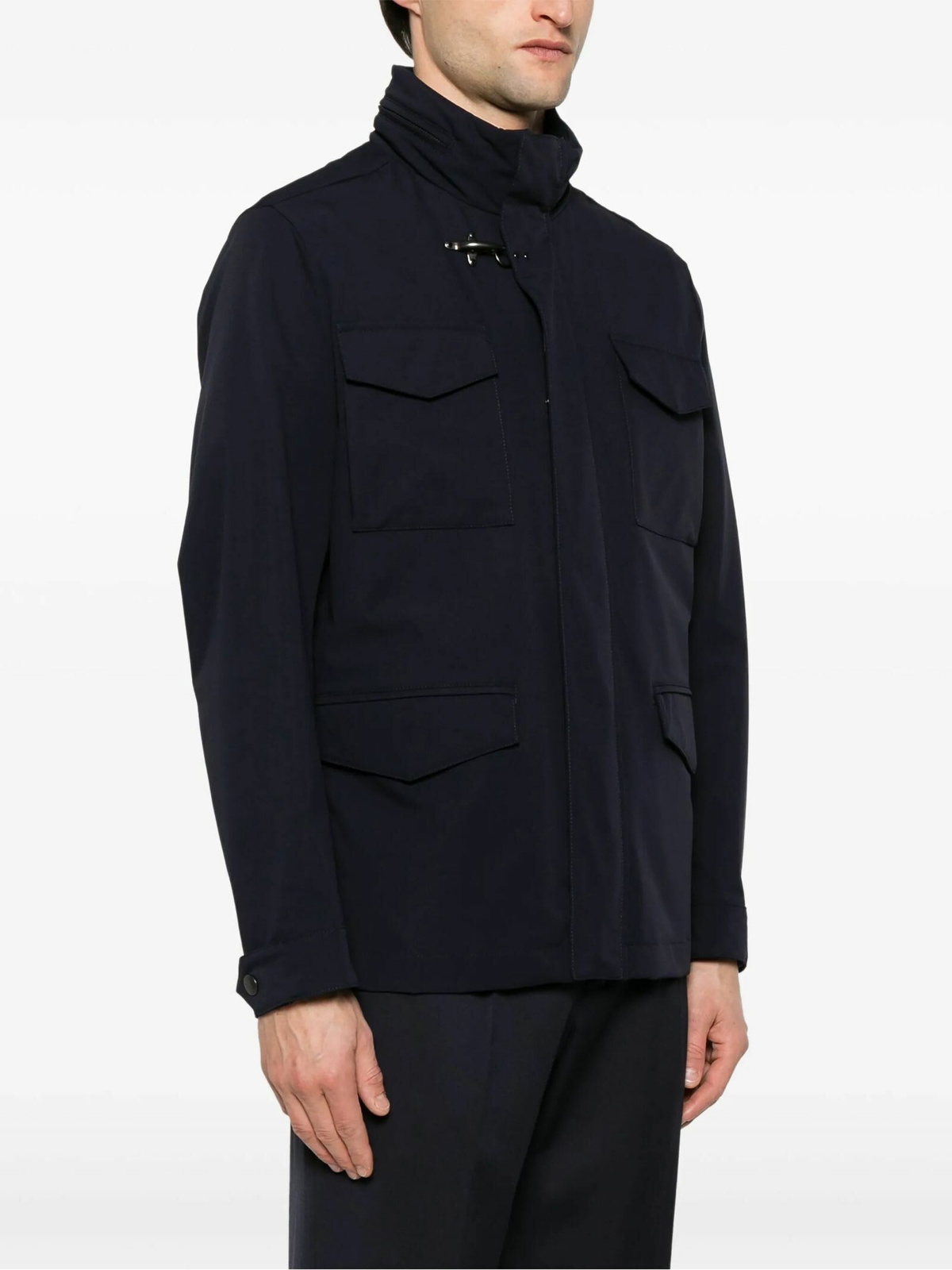 Fay Short Nylon Stretch Field Jacket Fay