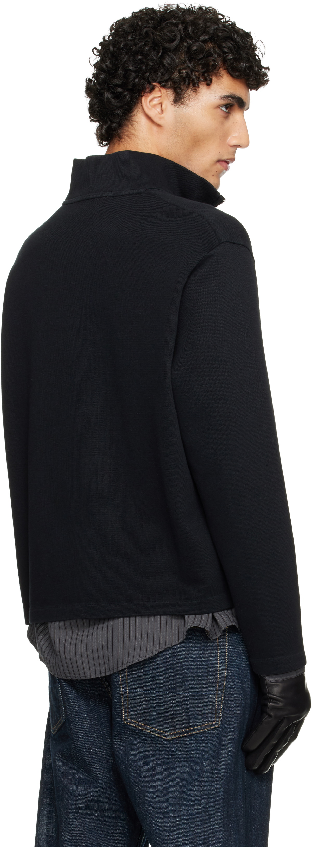 OUR LEGACY Black Shrunken Fullzip Track Jacket Our Legacy