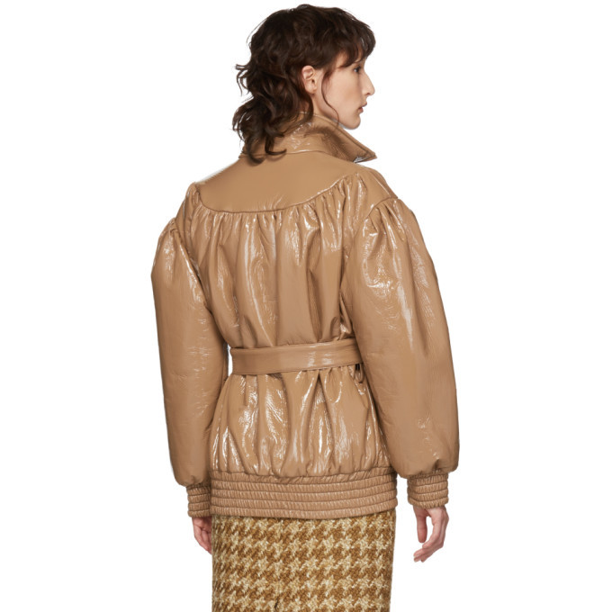 Miu Miu Pink Vinyl Puffy Sleeve Jacket Miu Miu