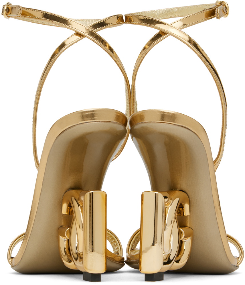 Dolce & Gabbana Gold Hardware Heeled Sandals Dolce & Gabbana