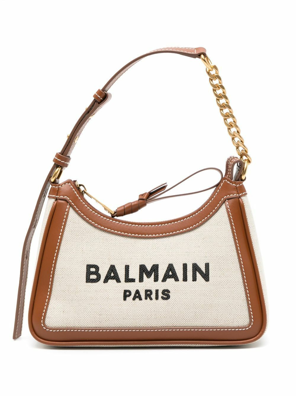 Balmain Neutral B-Army Canvas Shoulder Bag Balmain