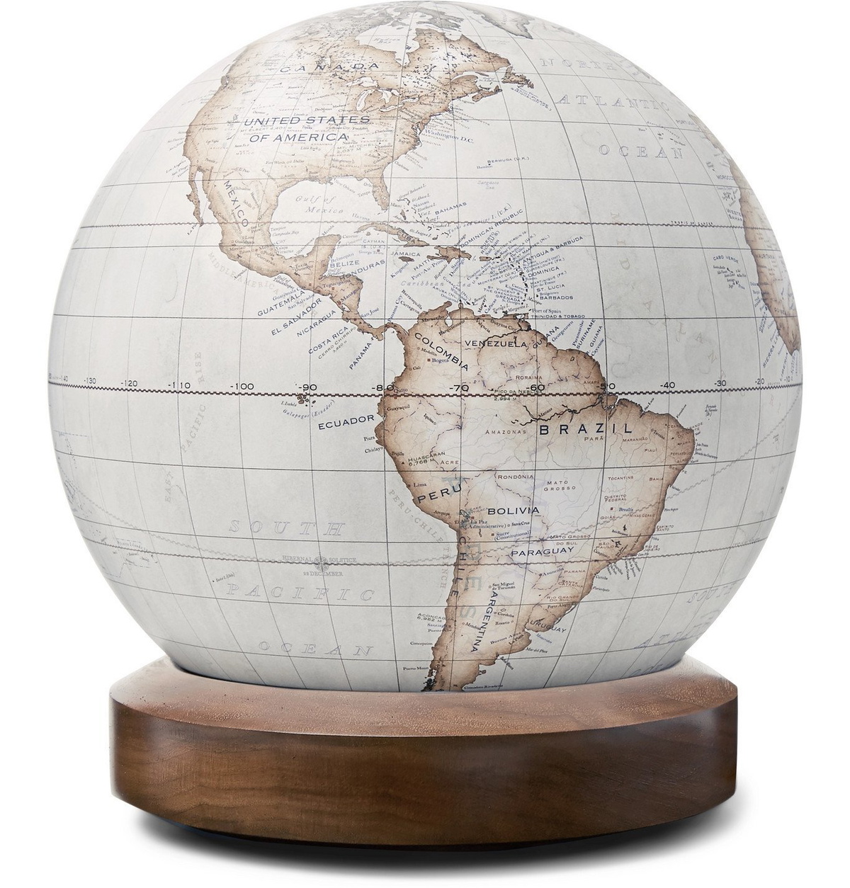Bellerby & Co Globemakers - Albion Resin and Walnut Mini Desk Globe - Blue