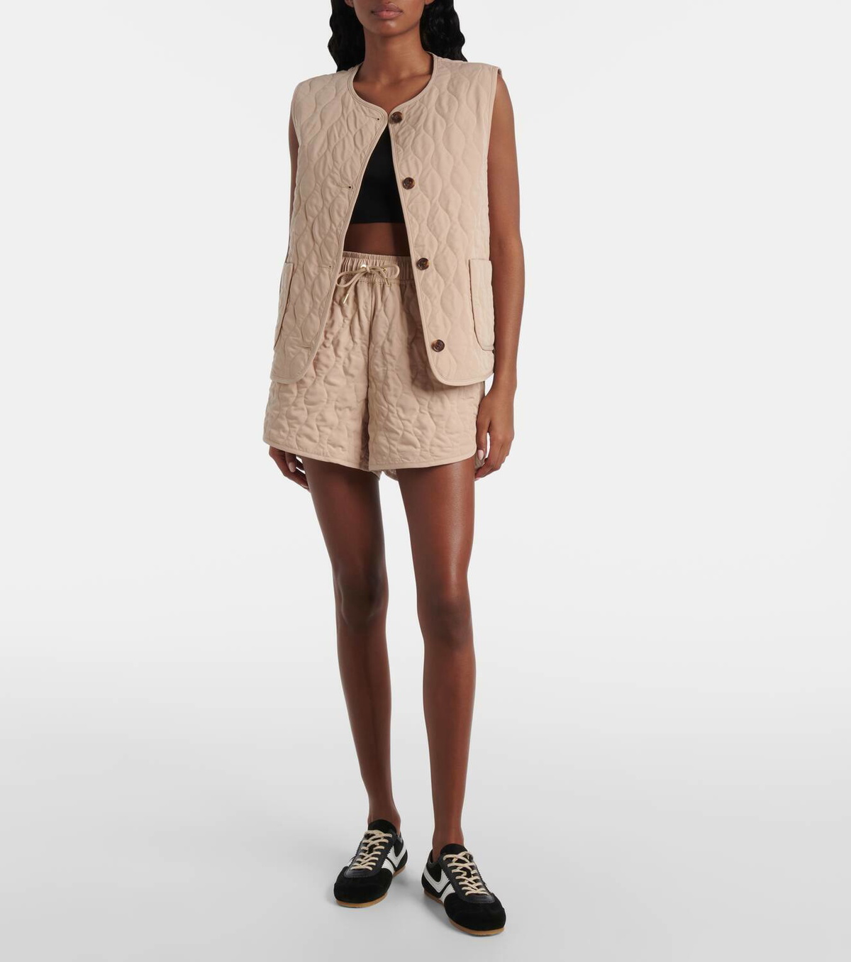 Varley Karla quilted twill vest Varley