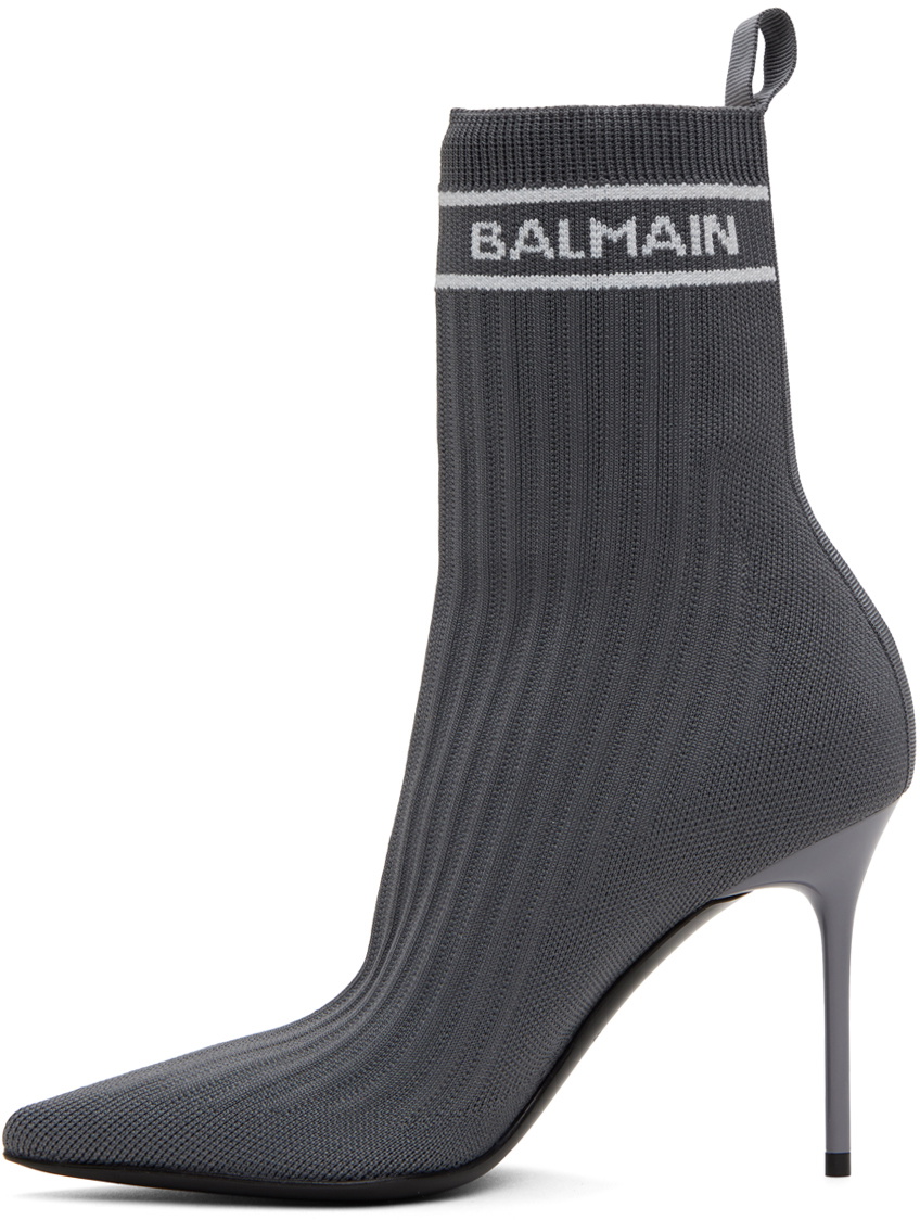 Balmain Gray Skye Boots Balmain