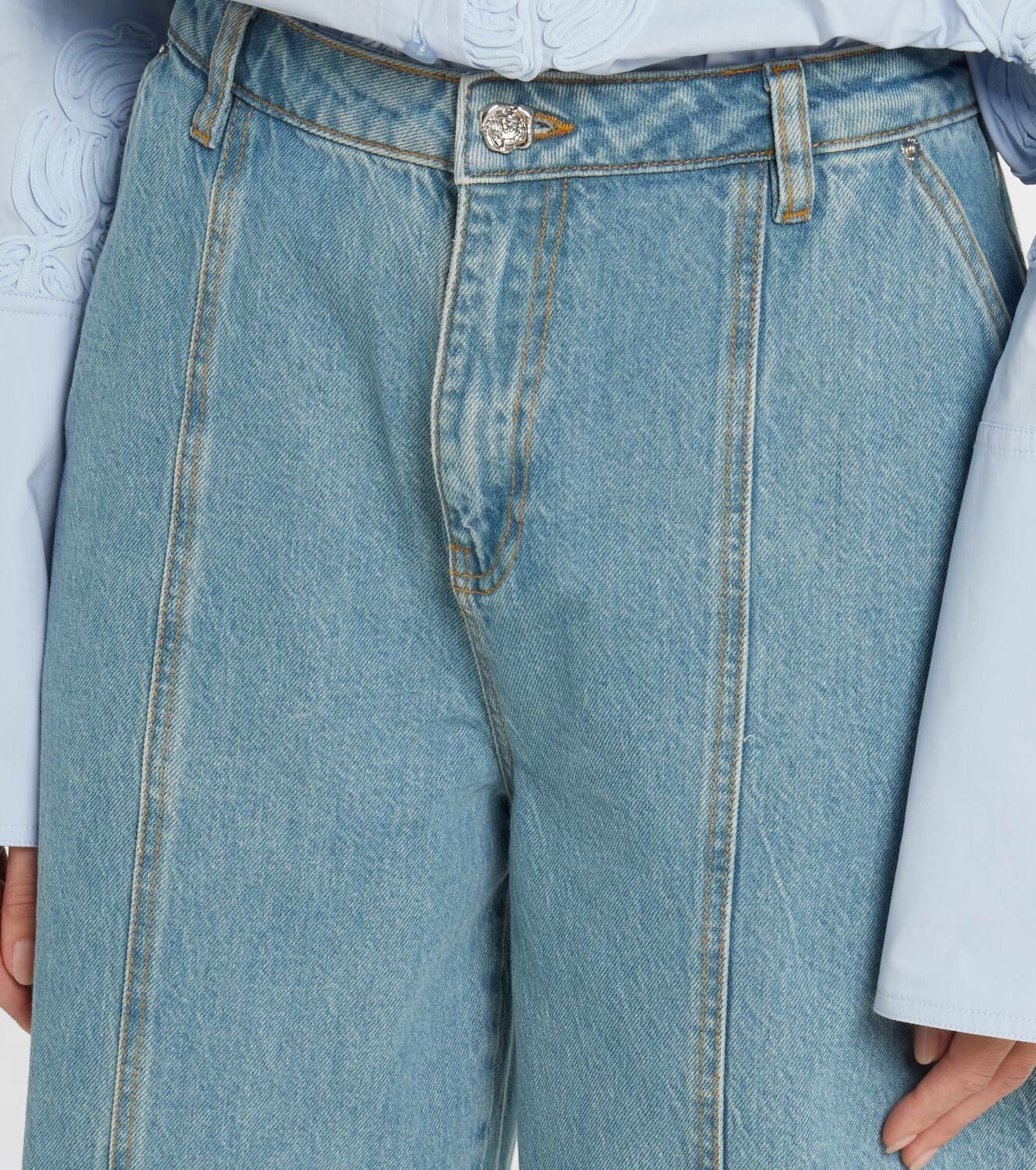 Rotate High-rise barrel-leg jeans ROTATE Birger Christensen