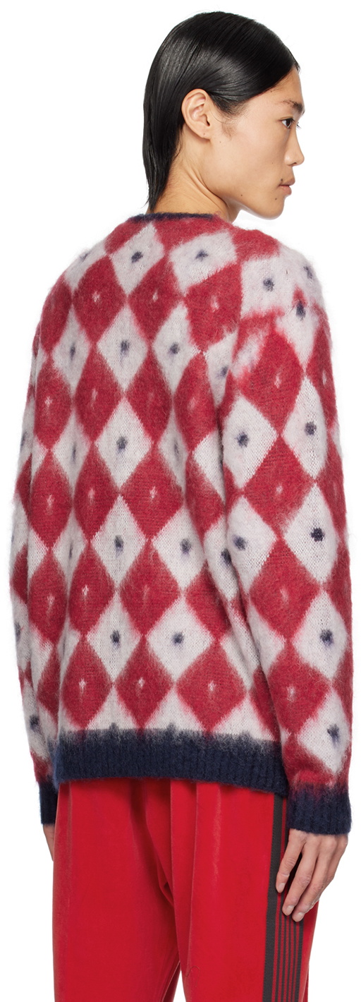 NEEDLES Navy & Red Diamond Cardigan Needles