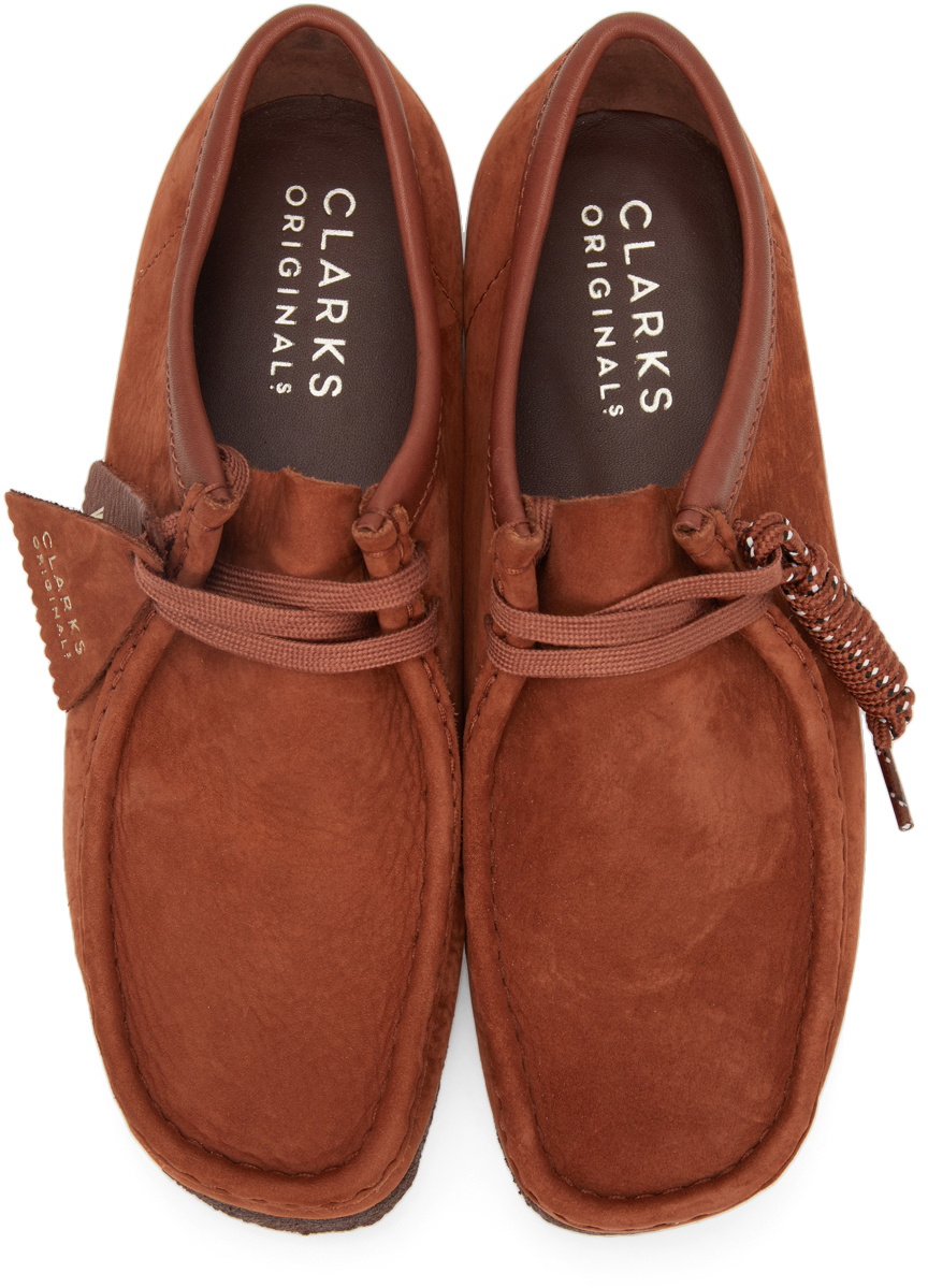 Clarks Originals Burgundy Nubuck Wallabee Derbys Clarks Originals