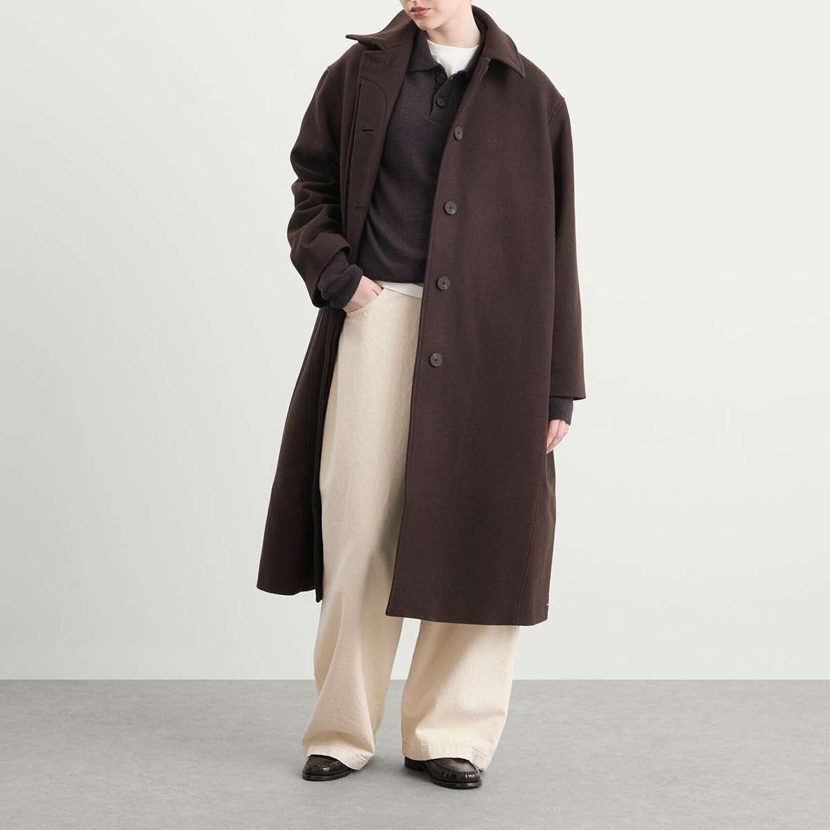 Studio Nicholson Women's Ria Coat in Espresso Studio Nicholson