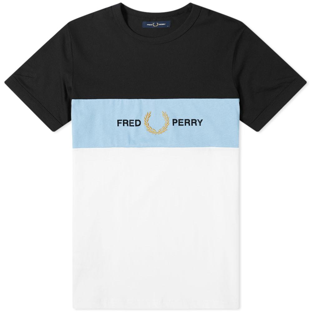 Fred Perry Authentic Embroidered Logo Panel Tee Fred Perry Authentic