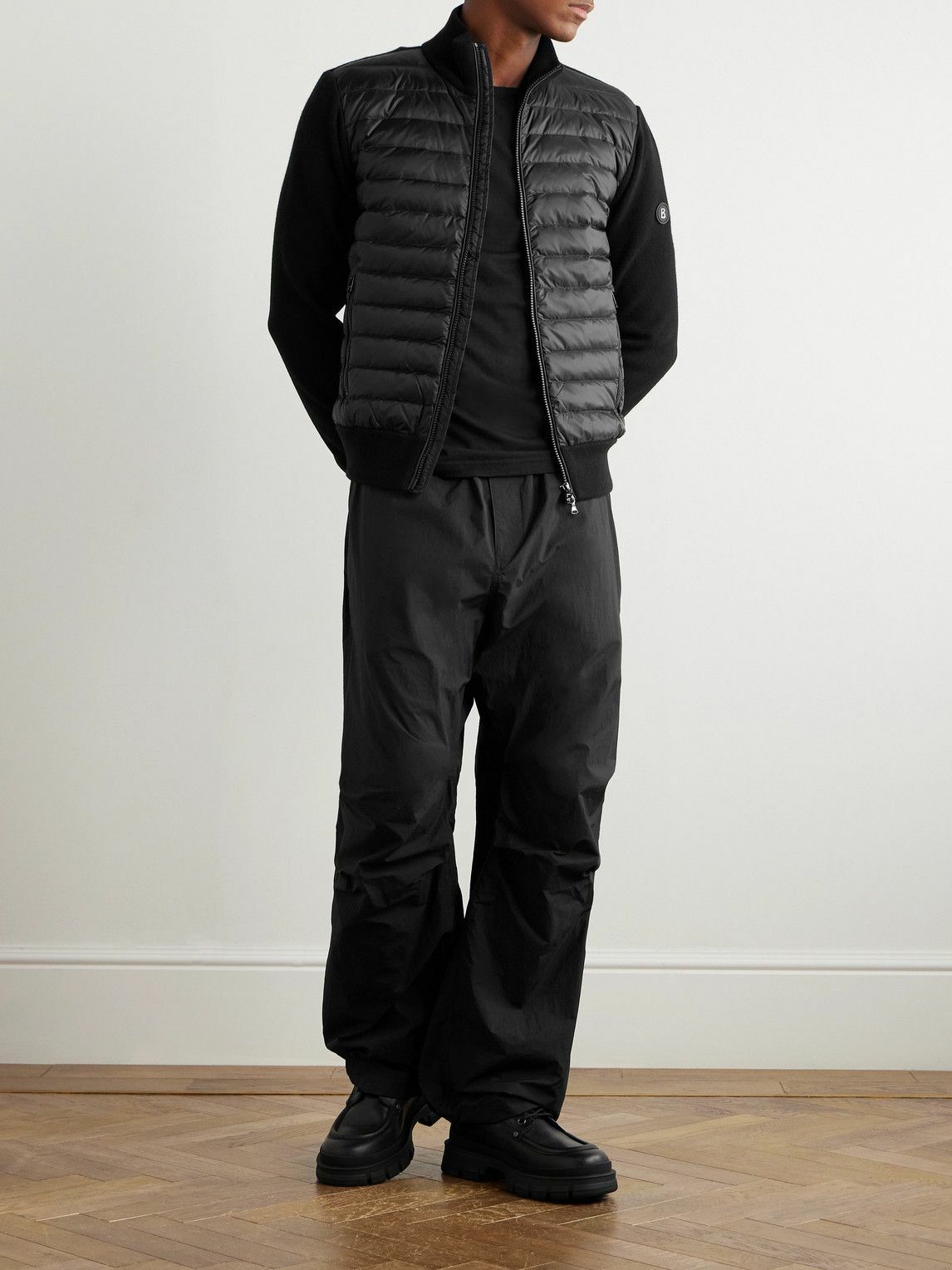 Bogner - Zisco Slim-Fit Quilted Shell-Panelled Wool Down Jacket - Black ...