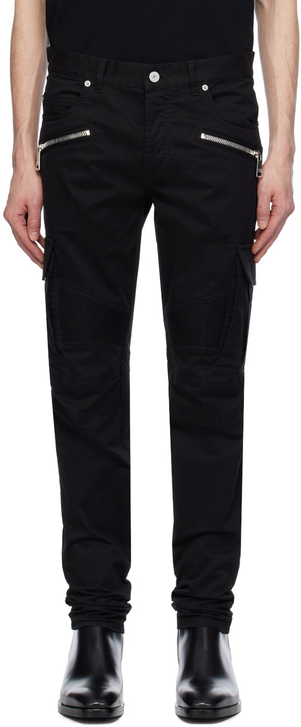 Balmain Black Zip Cargo Pants Balmain