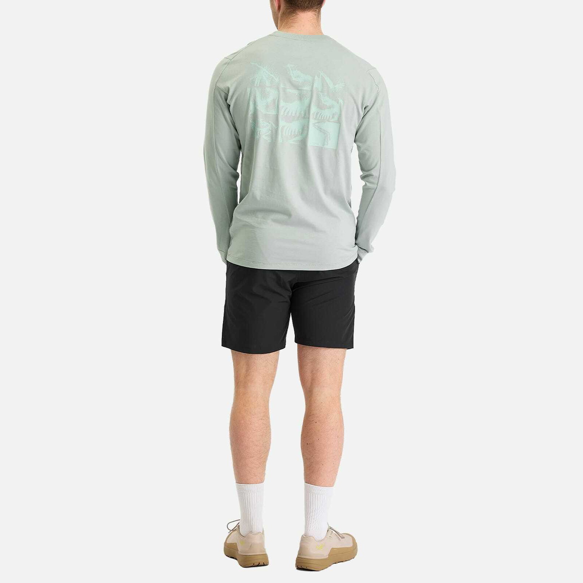 Arc'teryx Men's Kragg SL Cotton Bird Tile Long Sleeve T-Shirt in Stone ...