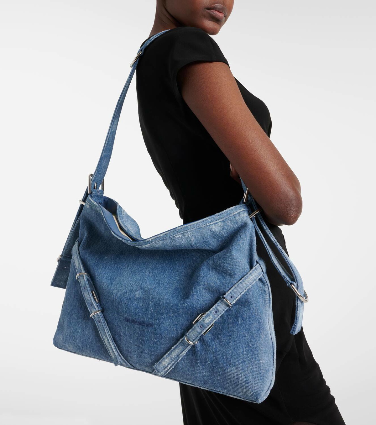 Givenchy Voyou Medium denim shoulder bag Givenchy