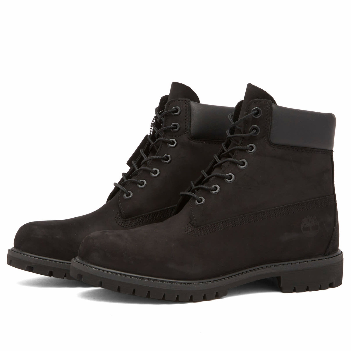 Timberland Men's 6" Premium Boot in Black Nubuck Timberland