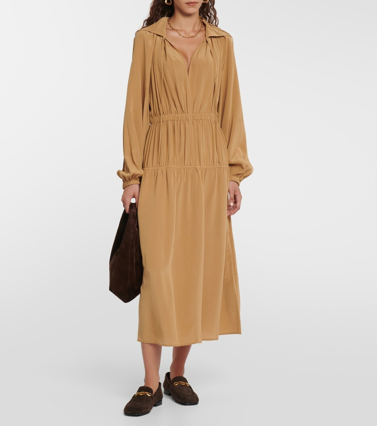 Joseph Dryden silk crêpe de soie midi dress Joseph