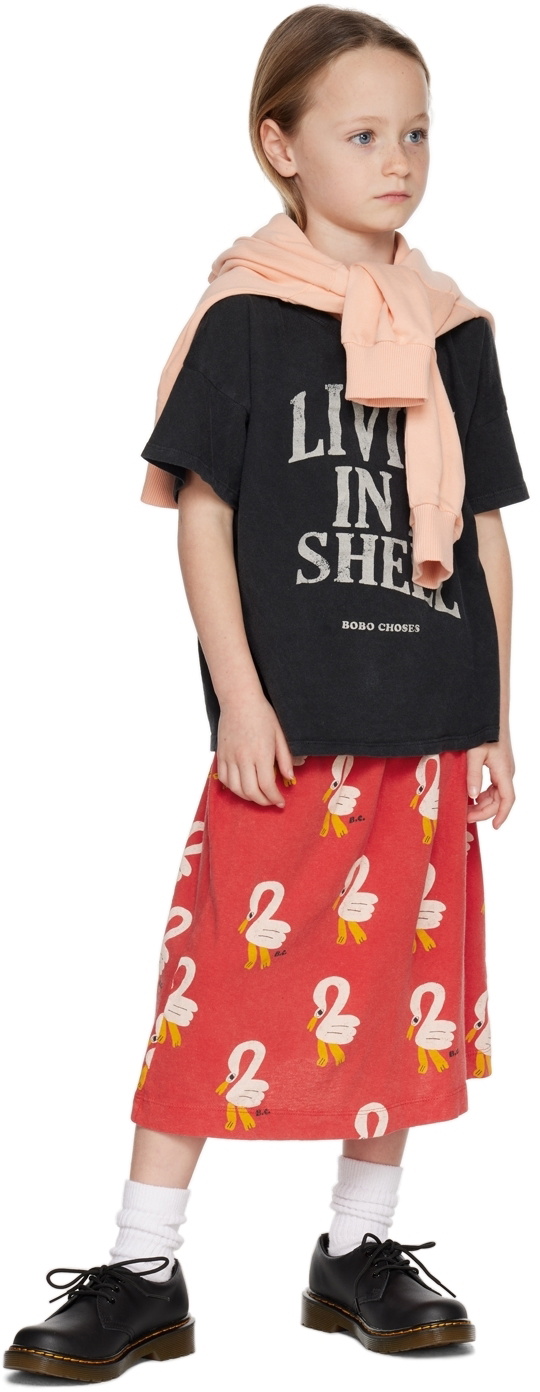 Bobo Choses Kids Gray 'Living In A Shell' T-Shirt Bobo Choses