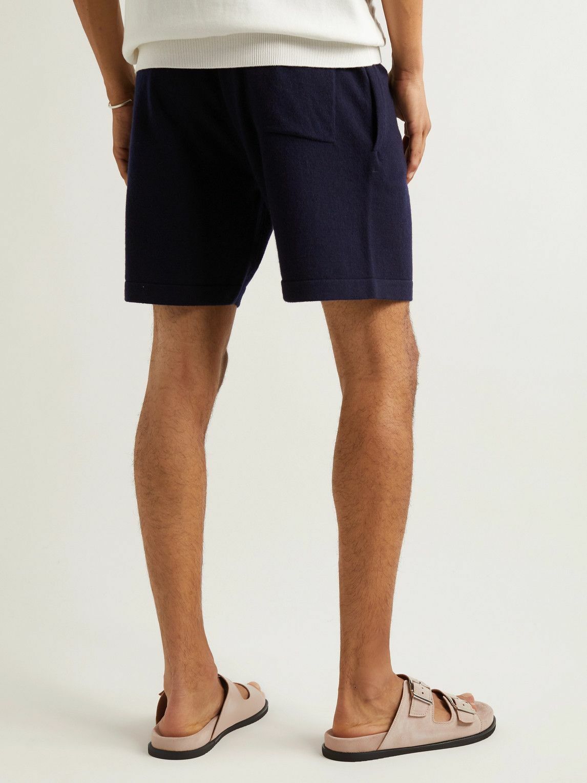 Mr P. - Straight-Leg Pintucked Wool and Cashmere-Blend Drawstring ...