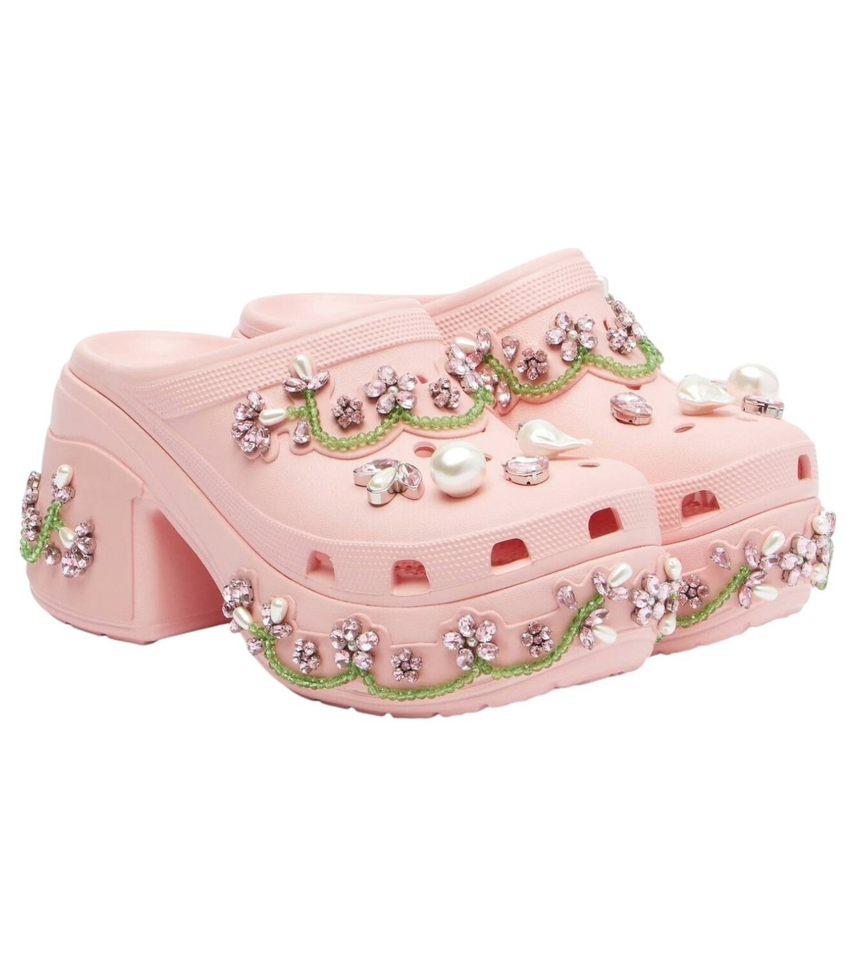 Simone Rocha x Crocs Siren embellished platform clogs Simone Rocha