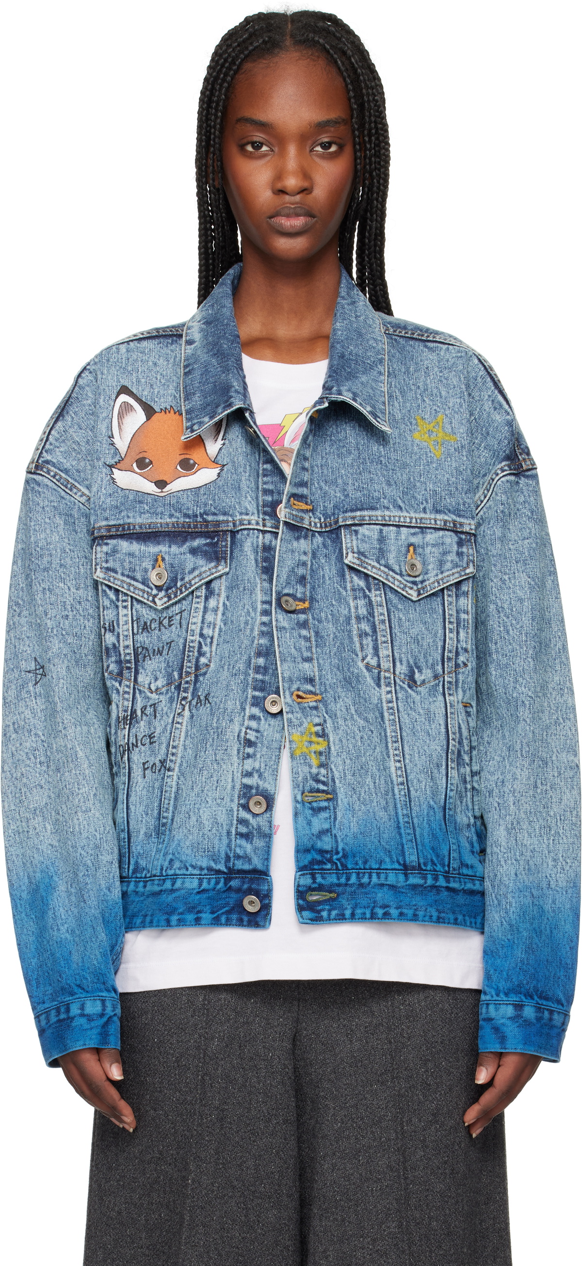 doublet Blue Anime Denim Jacket Doublet