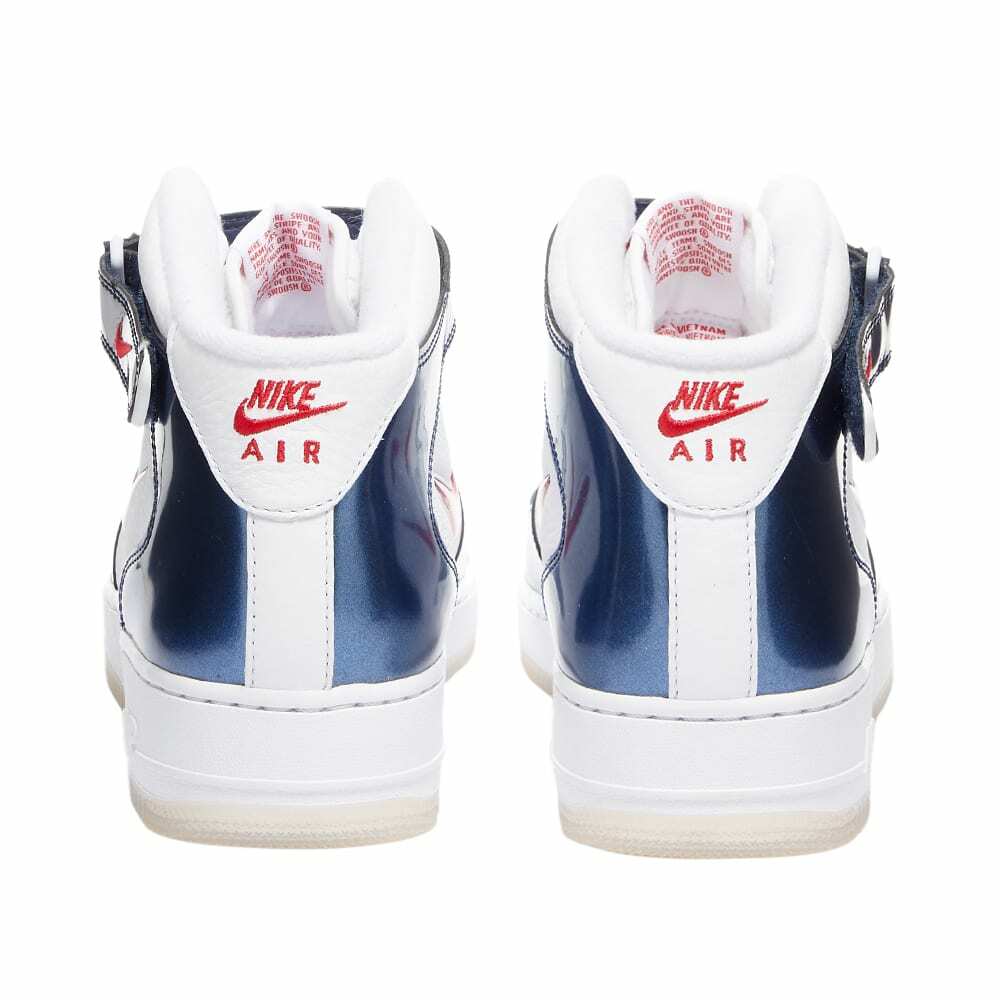 Nike Air Force 1 Mid QS Sneakers in White/Red/Navy Nike