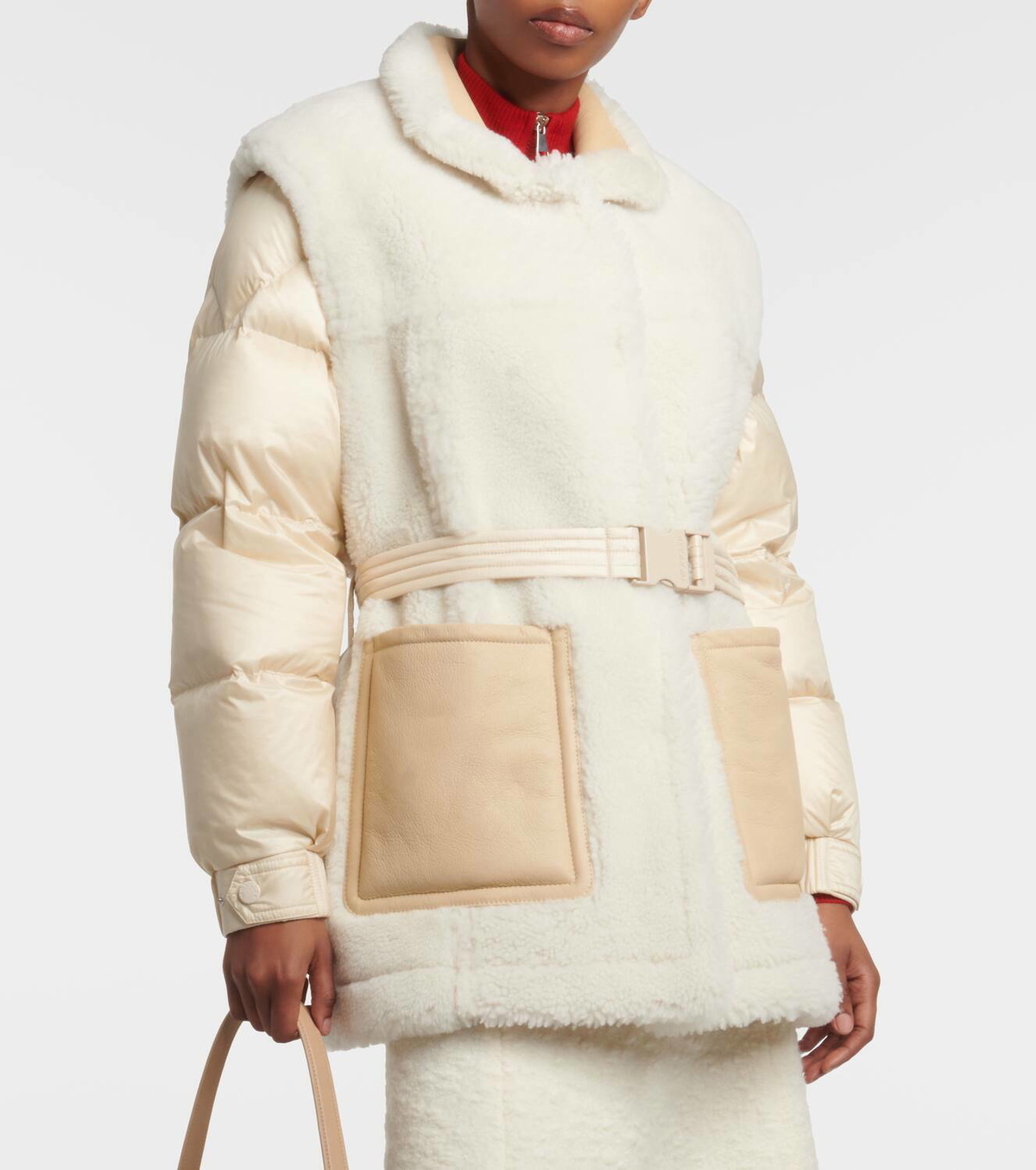 Moncler Charente shearling-trimmed down jacket Moncler