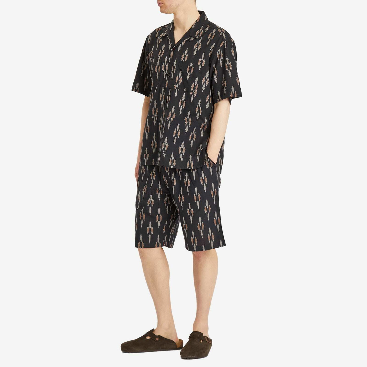 Kardo Men's Pedro Handwoven Vacation Shirt in Black Kardo