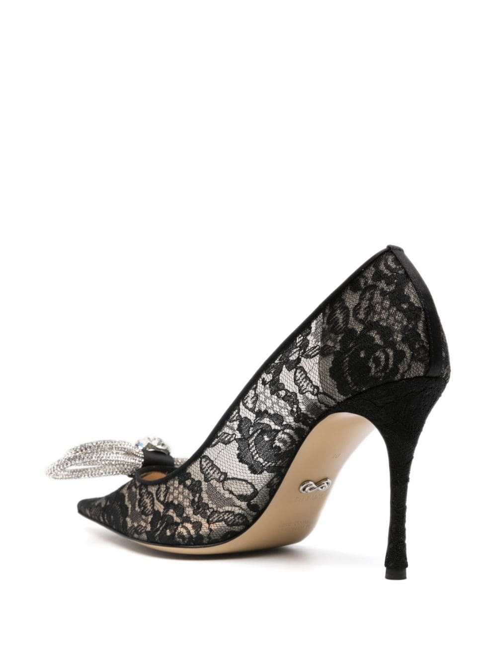 MACH & MACH - Double Bow Lace Pumps MACH & MACH