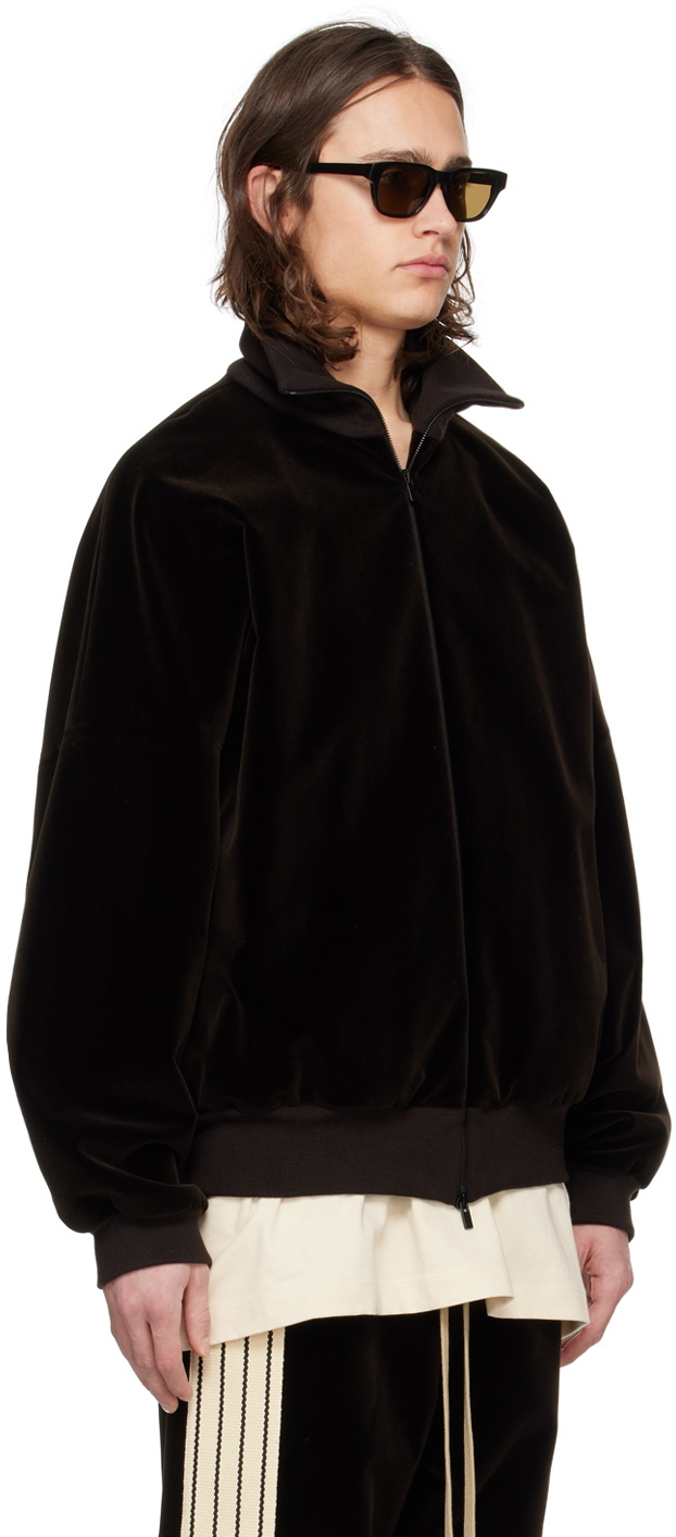 Fear of God Brown Dropped Shoulder Jacket Fear Of God