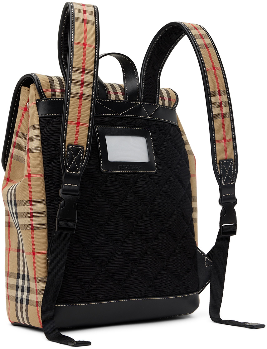 Burberry Kids Beige Vintage Check Backpack Burberry