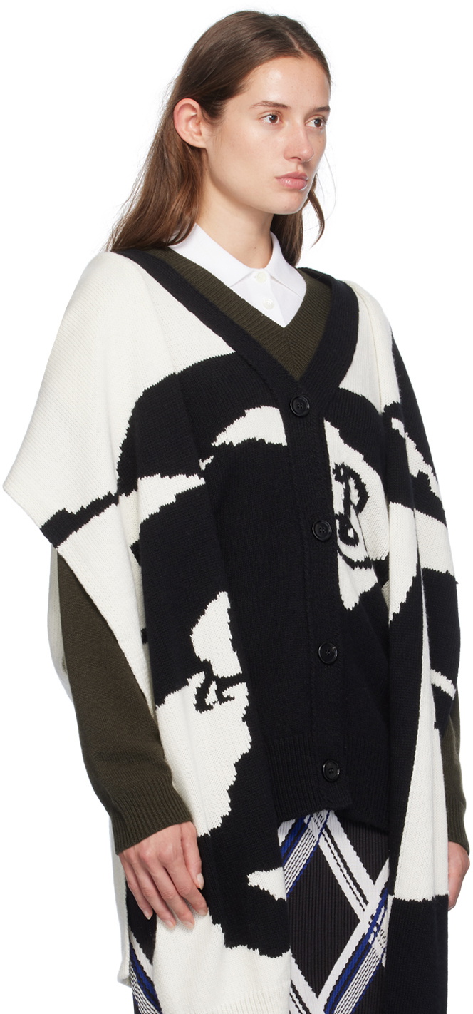 Burberry Black & White EKD Cardigan Burberry