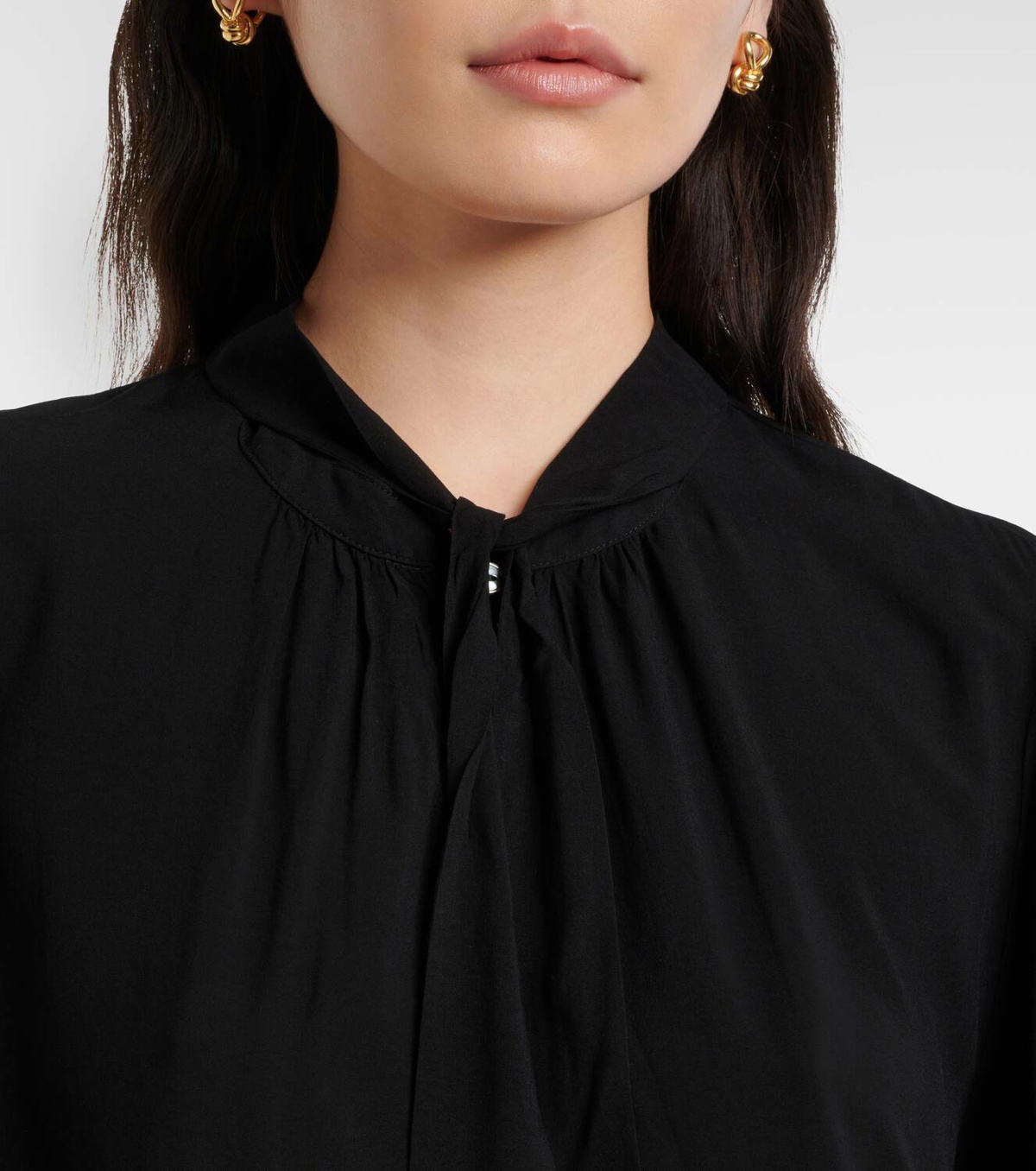 Velvet Gabrielle draped rayon challis blouse Velvet