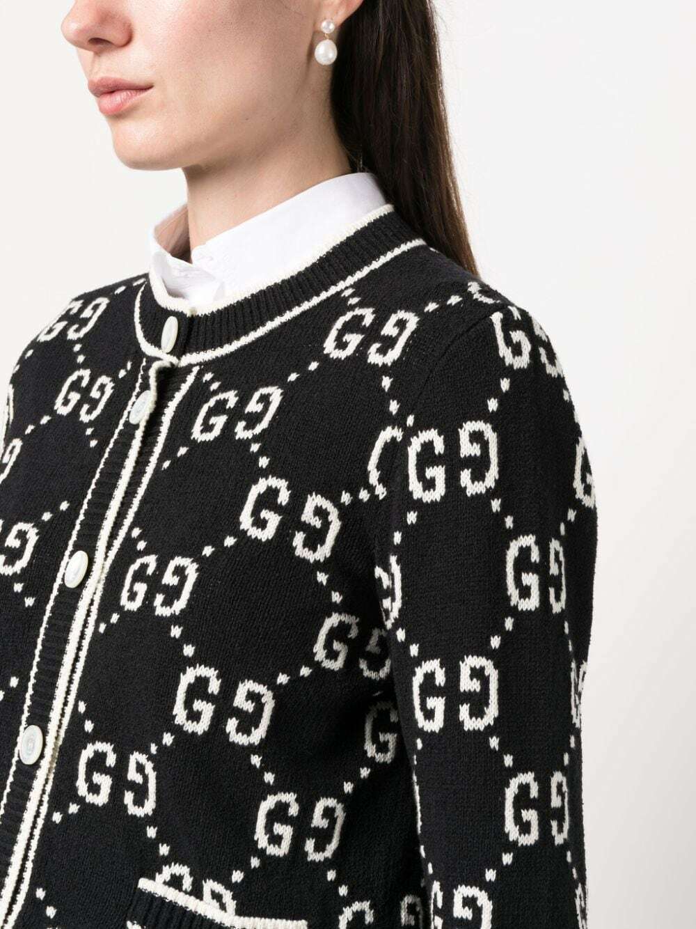 GUCCI - Gg Supreme Cotton Cardigan Gucci