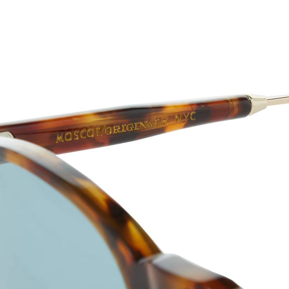 Moscot Golda Sunglasses in Spot Tortoise/Blue Moscot
