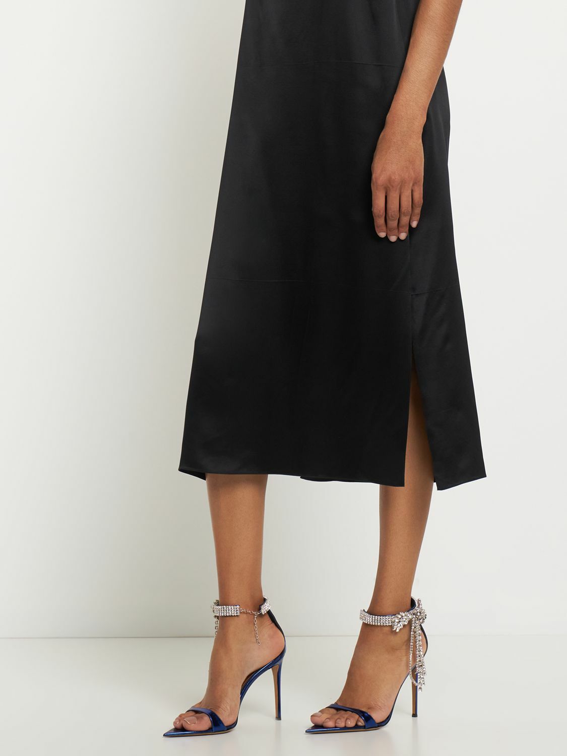 ALEXANDRE VAUTHIER - 105mm Faux Metallic Leather Sandals Alexandre Vauthier