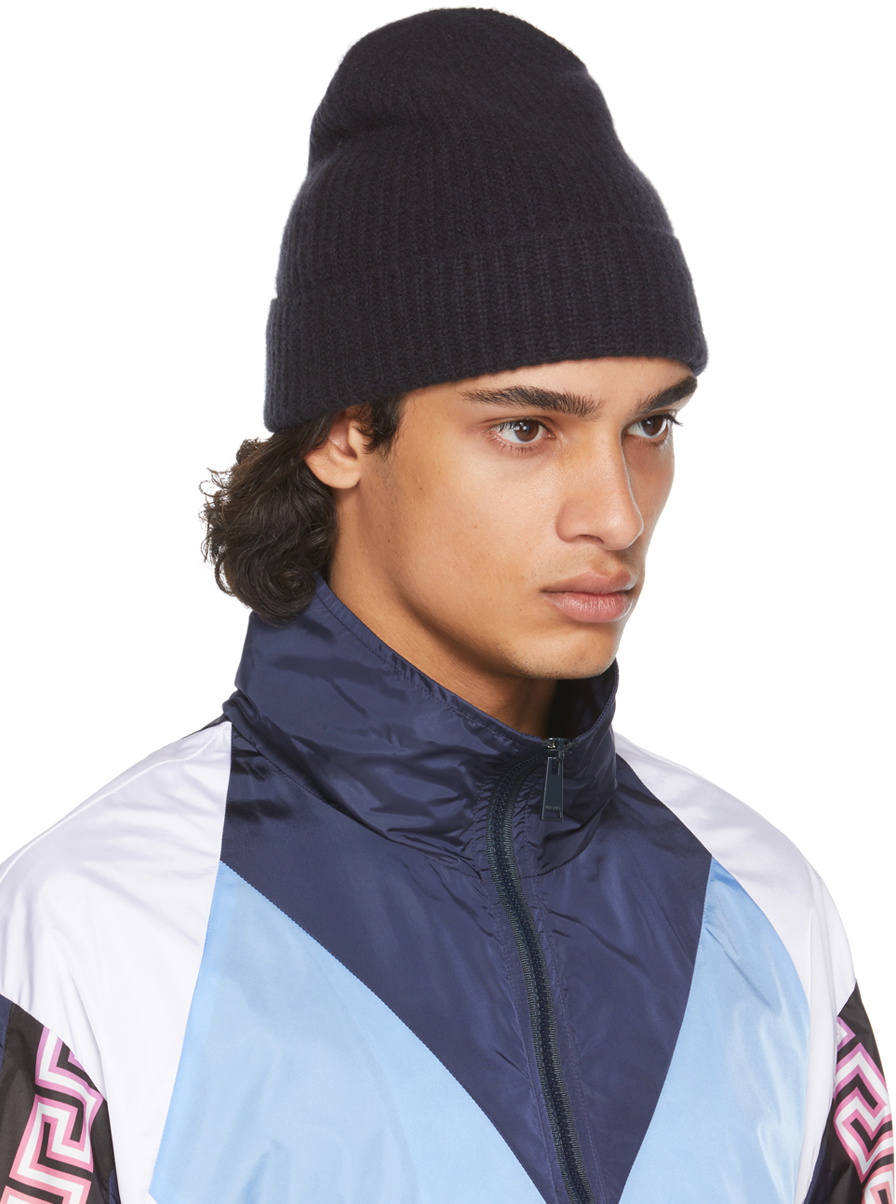 Versace Black Wool Medusa Beanie Versace