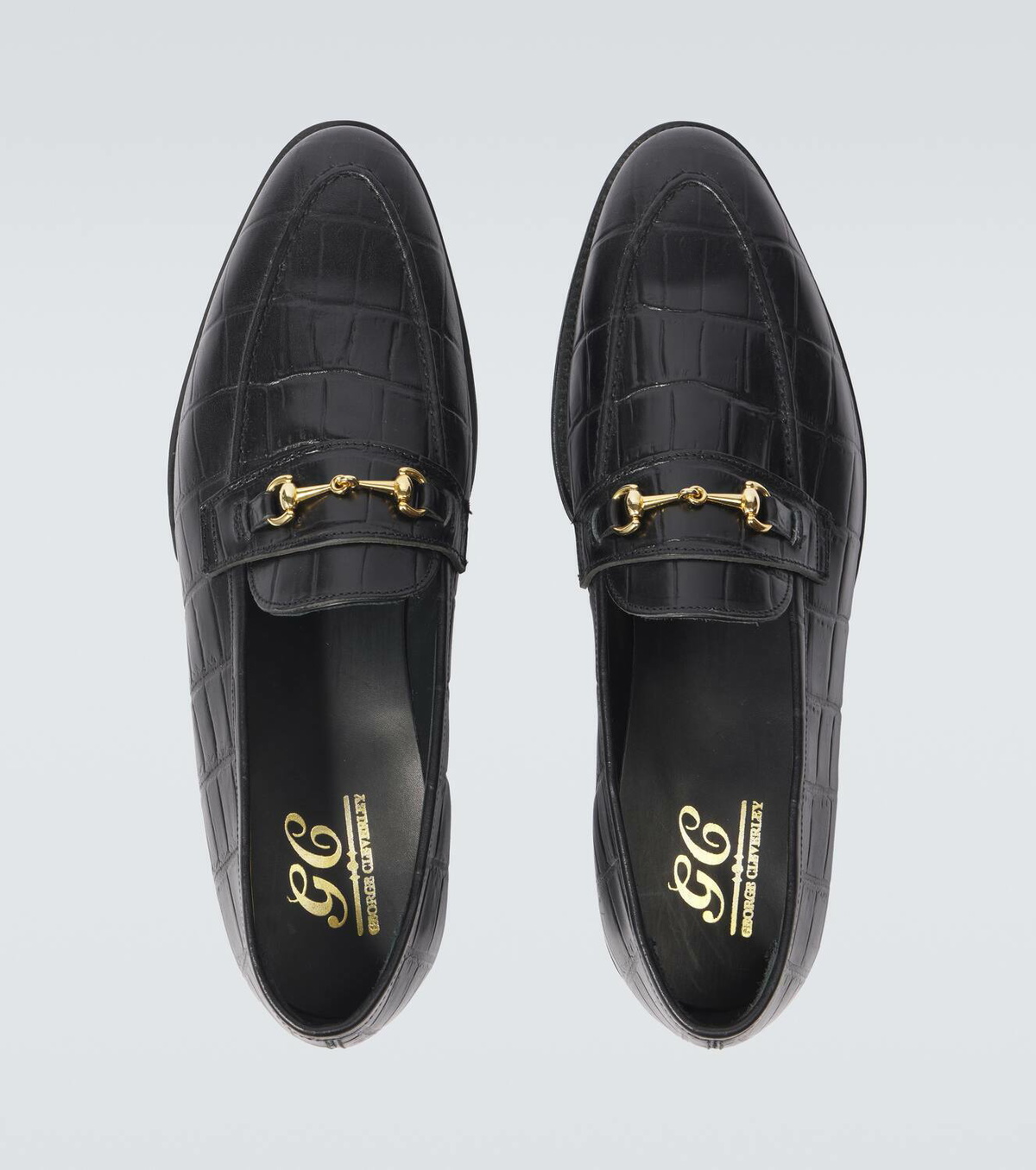 George Cleverley Colony croc-effect leather loafers George Cleverley
