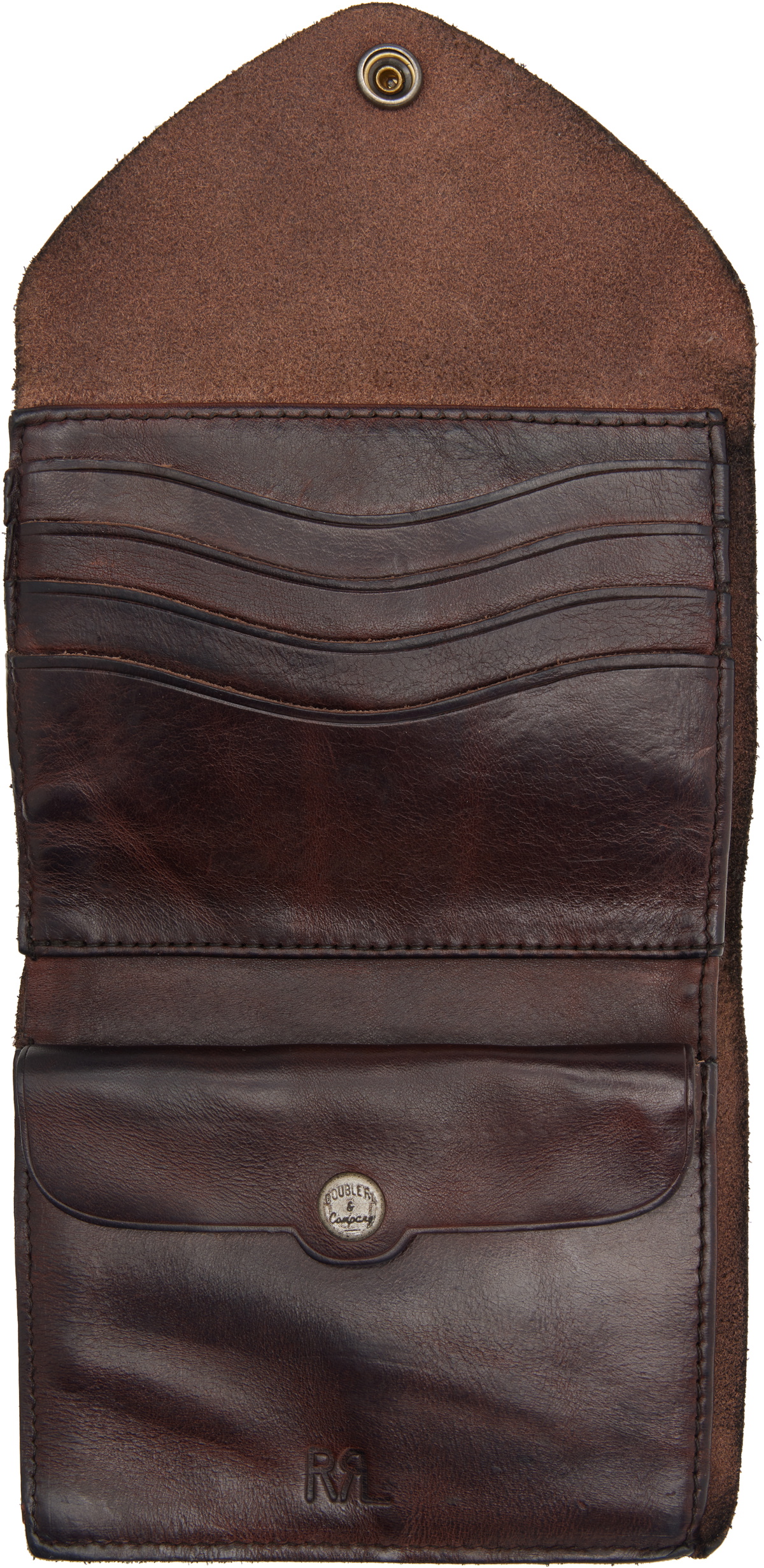 RRL Brown Leather Envelope Wallet RRL