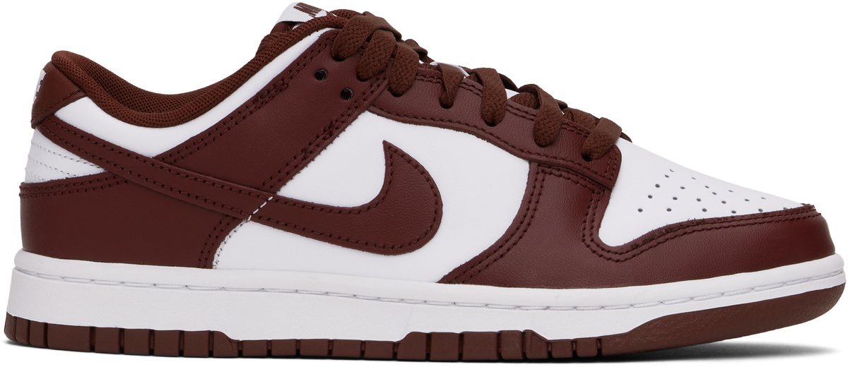 Nike Burgundy & White Dunk Low Retro Sneakers Nike