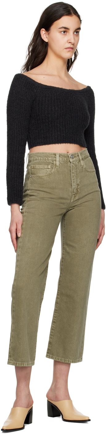 FRAME Khaki Le Jane Crop Jeans Frame Denim