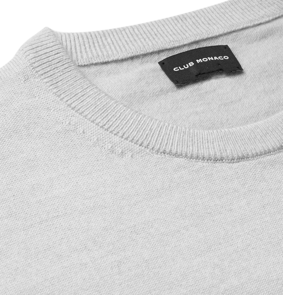 Club Monaco - Slim-Fit Piped Wool Sweater - Gray Club Monaco