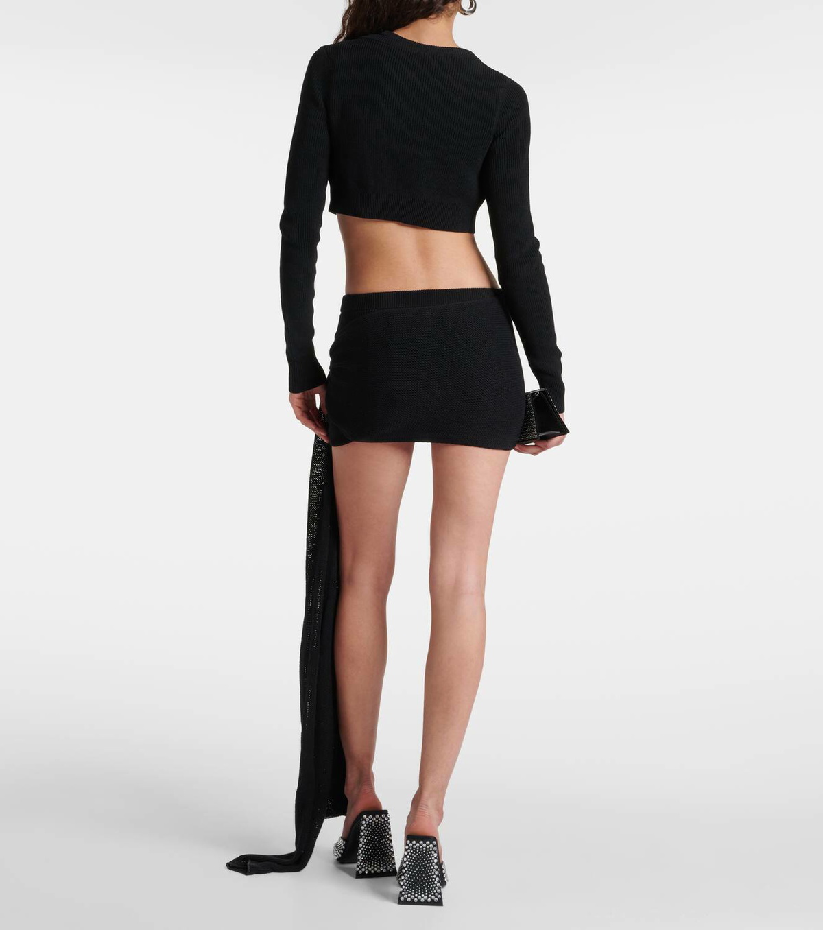 Aya Muse Draped cotton-blend miniskirt Aya Muse