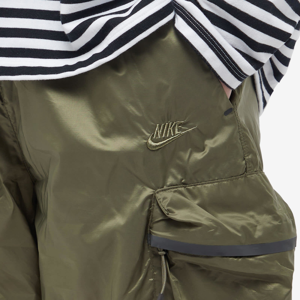 Nike Men's Tech Pack Woven Utility Short in Medium Olive Nike