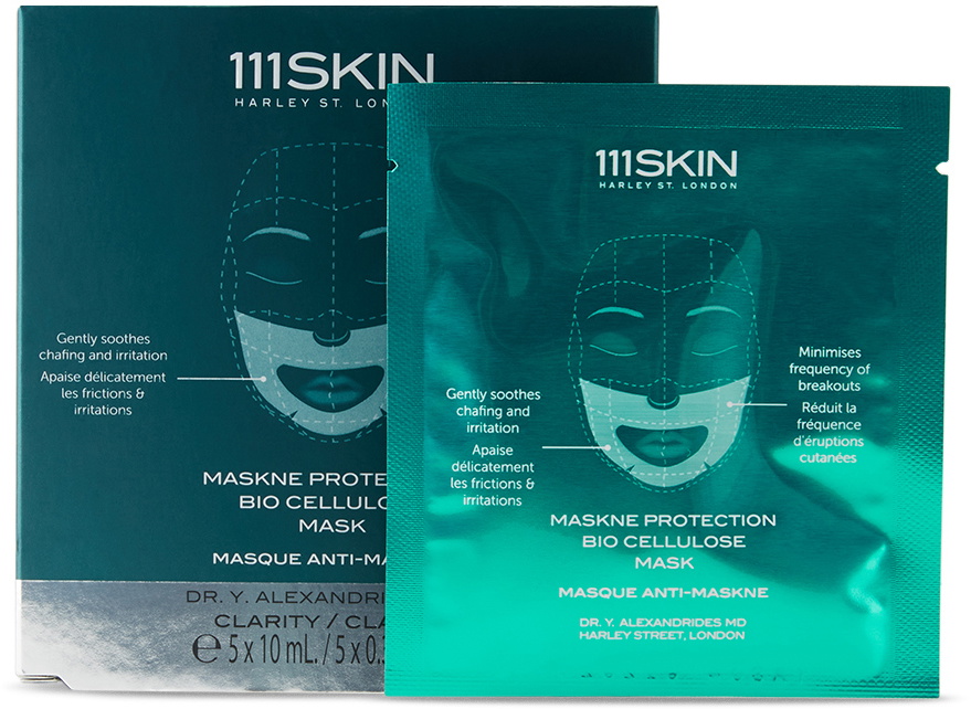 111 Skin Five-Pack Maskne Protection Bio Cellulose Masks, 10 mL 111SKIN
