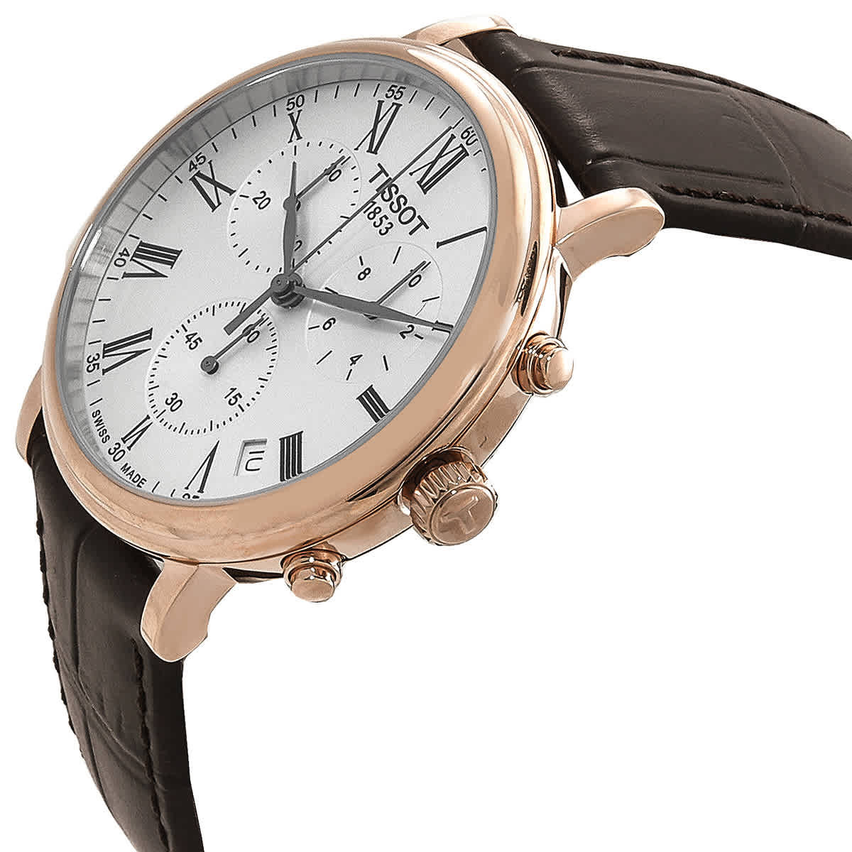 Tissot Carson Chronograph Quartz Silver Dial Mens Watch T122.417.36.033 ...