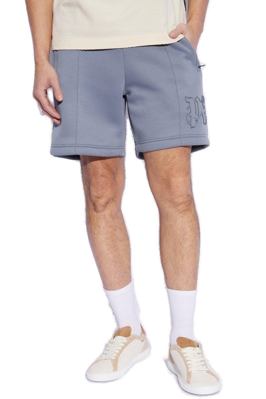 Palm Angels Monogram Pressed Crease Shorts Palm Angels