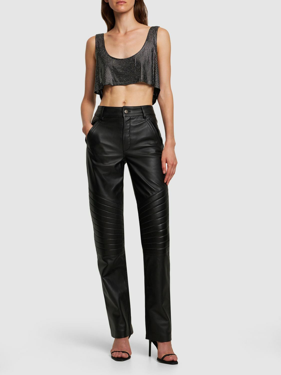 GIUSEPPE DI MORABITO - Leather Straight Pants Giuseppe di Morabito