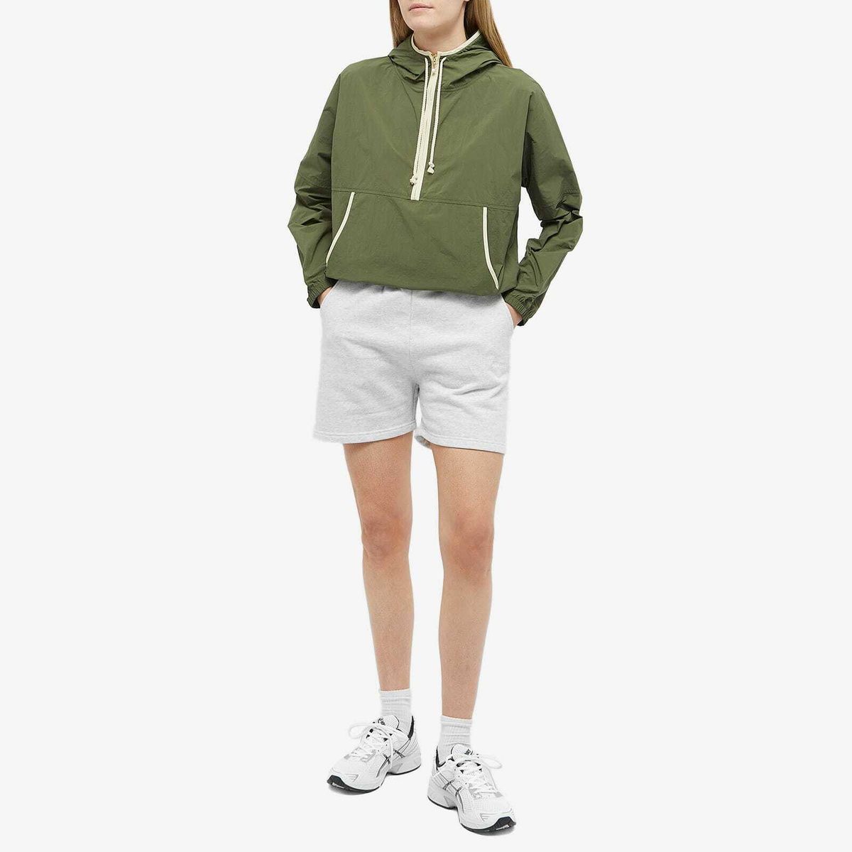 DONNI. Women's Nylon Pullover Jacket in Rosemary DONNI.