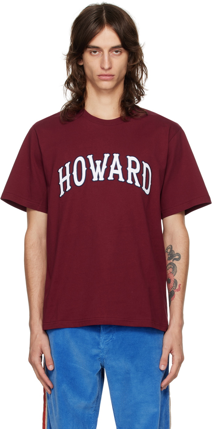 Wales Bonner Red Howard University Edition 'Howard' T-Shirt Wales Bonner